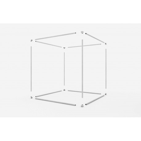 Advertising Cube Banner Aluminium Tension Frame, Silver, Klemp