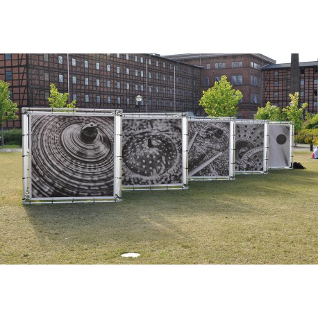 Advertising Cube Banner Aluminium Tension Frame, Silver, Klemp