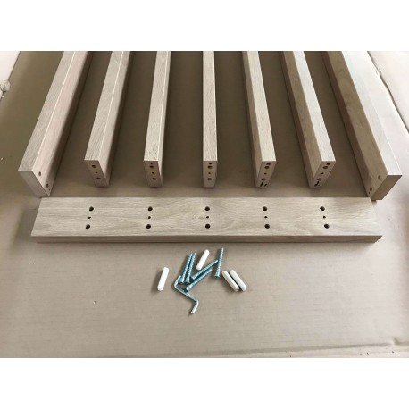 Free standing slat wall - Natural oak - 22x70 | Tubefittings.eu