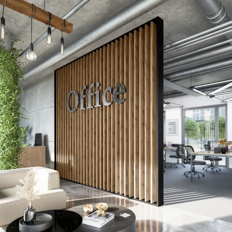 Mur de lattes autoportant - Chêne naturel - 22x70 | Tubefittings.eu