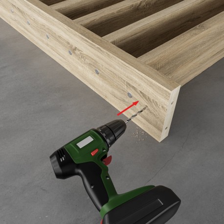 Free standing slat wall - Natural oak - 22x70 | Tubefittings.eu