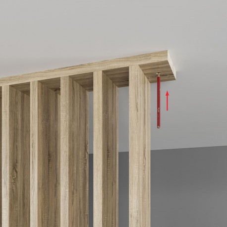 Free standing slat wall - Natural oak - 22x70 | Tubefittings.eu