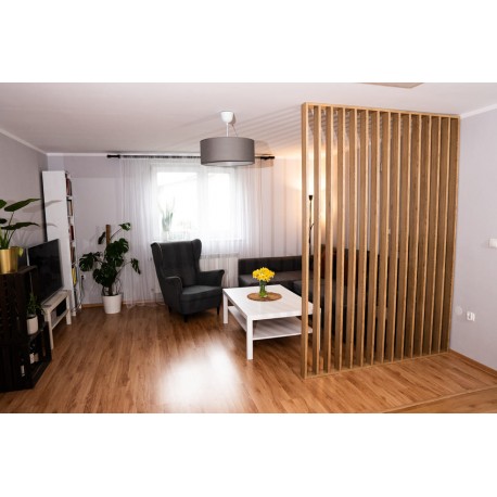 Free standing slat wall - Natural oak - 22x70 | Tubefittings.eu