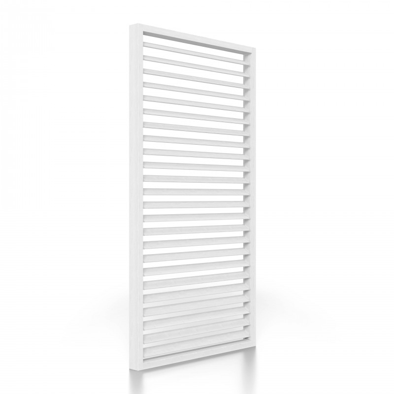 Panel de Lamas de Madera, Blanco - Tubefittings.eu