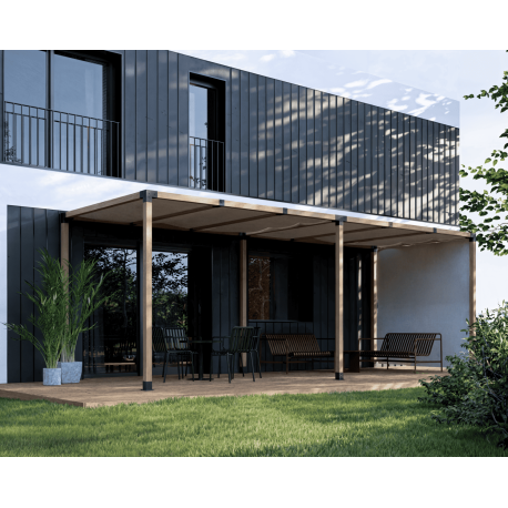 Freestanding wooden pergola straight | Tubefittings.eu