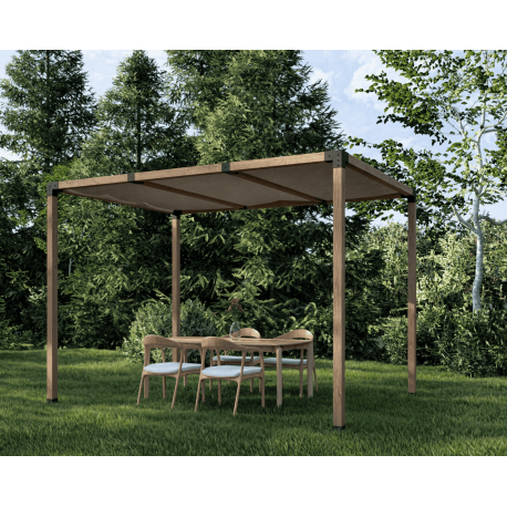 Freestanding wooden pergola straight | Tubefittings.eu