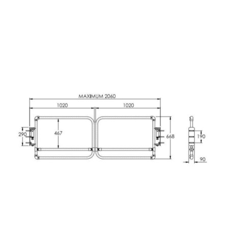 Painted double leaf gate SGEUDP2PC | Tubefittings.eu