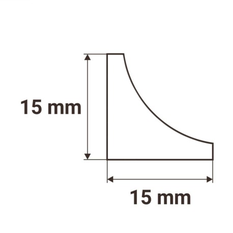 Concave quarter round - 200 cm | Tubefittings.eu
